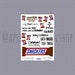 SNICKERS Chocolate Treat Candy Bar Sticker Sheet - Hand Drawn Written ...