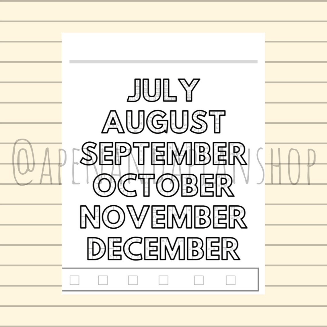 INSTANT DOWNLOAD Printable Planner Insert Blank Month | Etsy