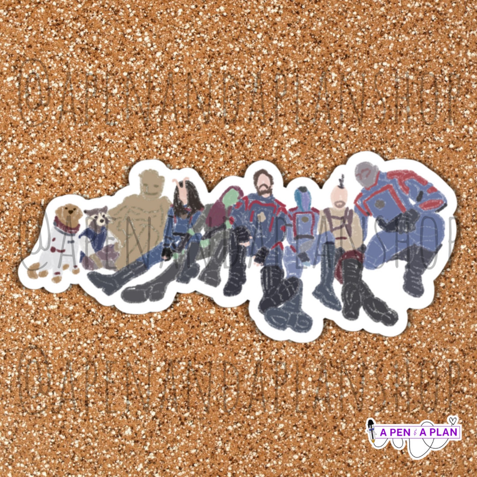 GUARDIANS of the Galaxy Group Diecut Vinyl Stickers Waterproof and ...
