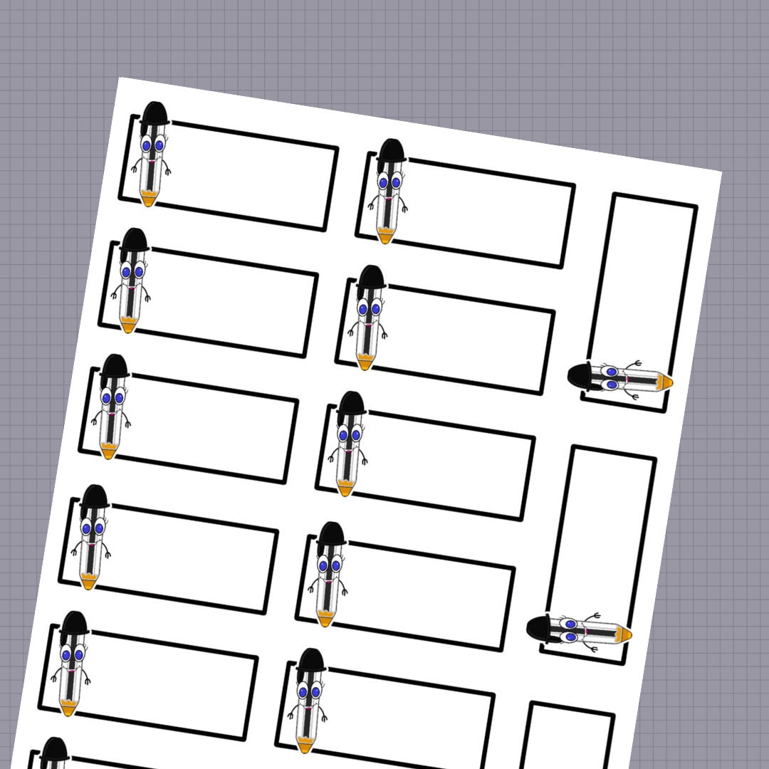 Penny Small BOX - PENNY Character Sticker Sheet - Hand Drawn Written ...