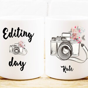 Editing Day Mug, Photographer Mug, Photographer Gift, Camera Mug, Gift ...