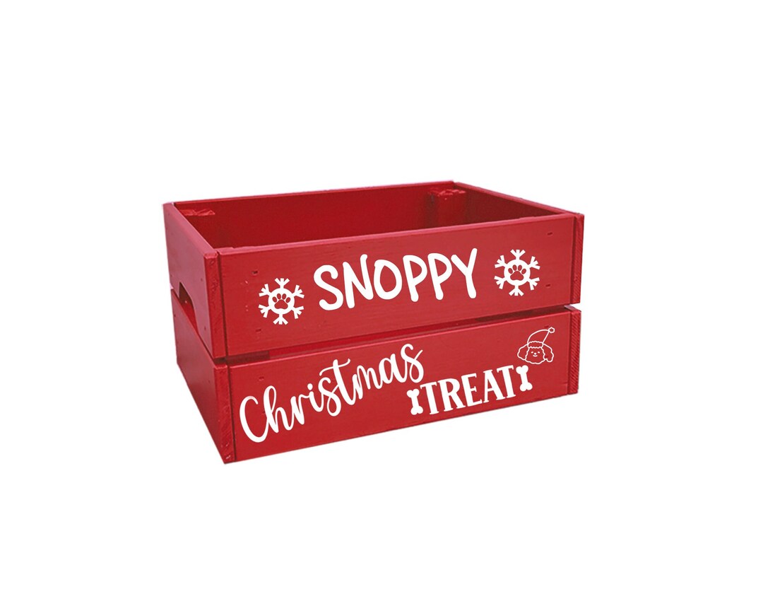 Personalized Christmas Dog Box Dog Treat Christmas Box Personalized ...