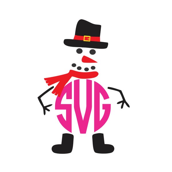 Snowman Monogram - Etsy