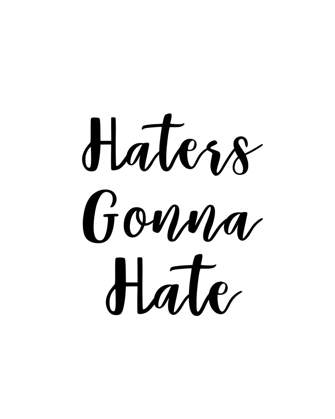 Haters Gonna Hate Vector Cutting File for Vinyl Cutters Svg, Dxf, Png ...