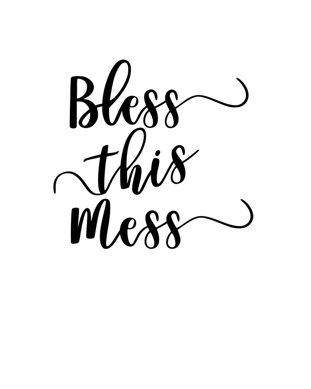 Bless This Mess Vector Cutting File for Vinyl Cutters Svg, Dxf, Png ...