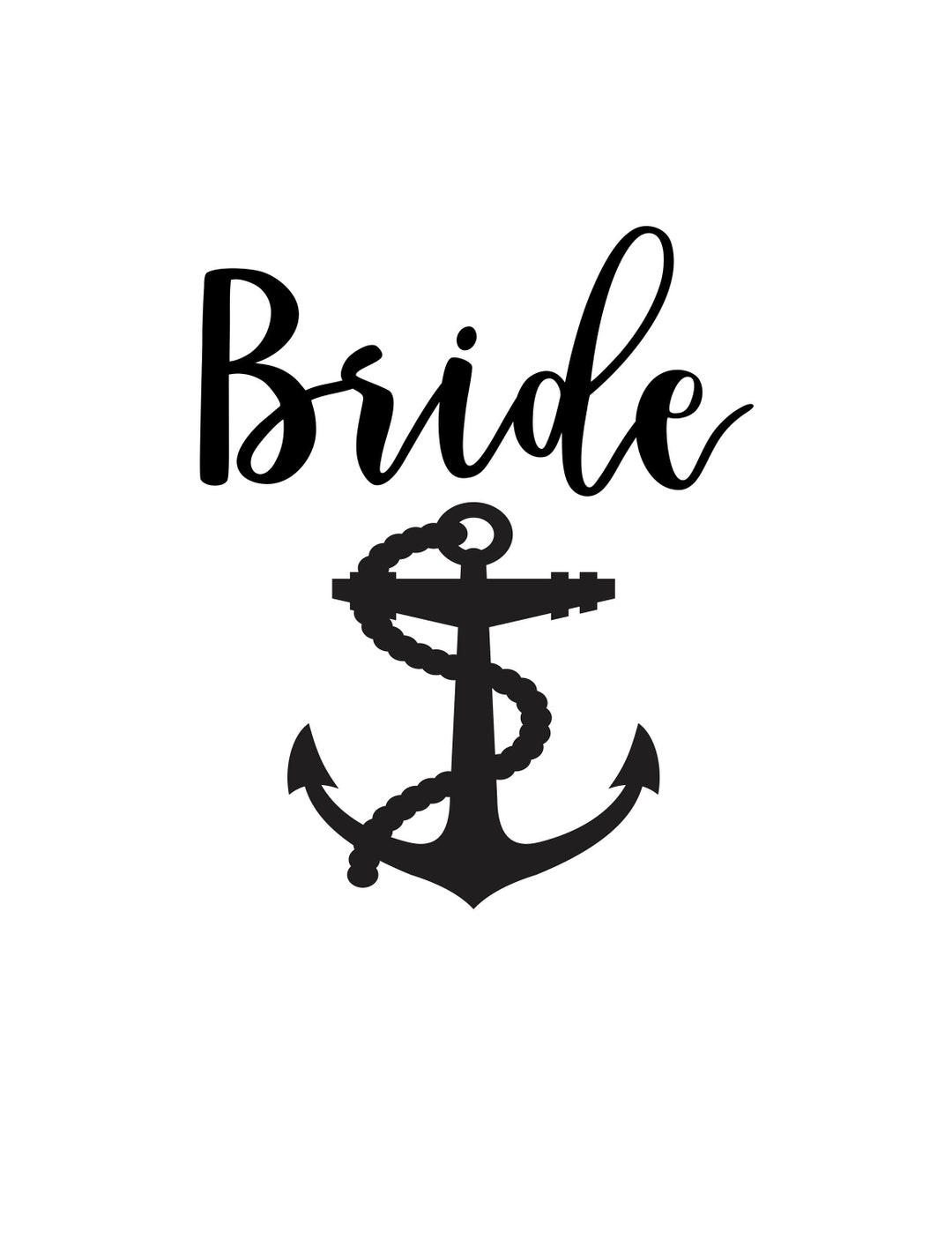 Bride With Anchor File Vector Cutting File for Vinyl Cutters Svg, Dxf ...