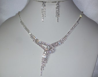 Rhinestone necklace | Etsy