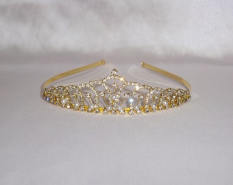 Gold tiara | Etsy
