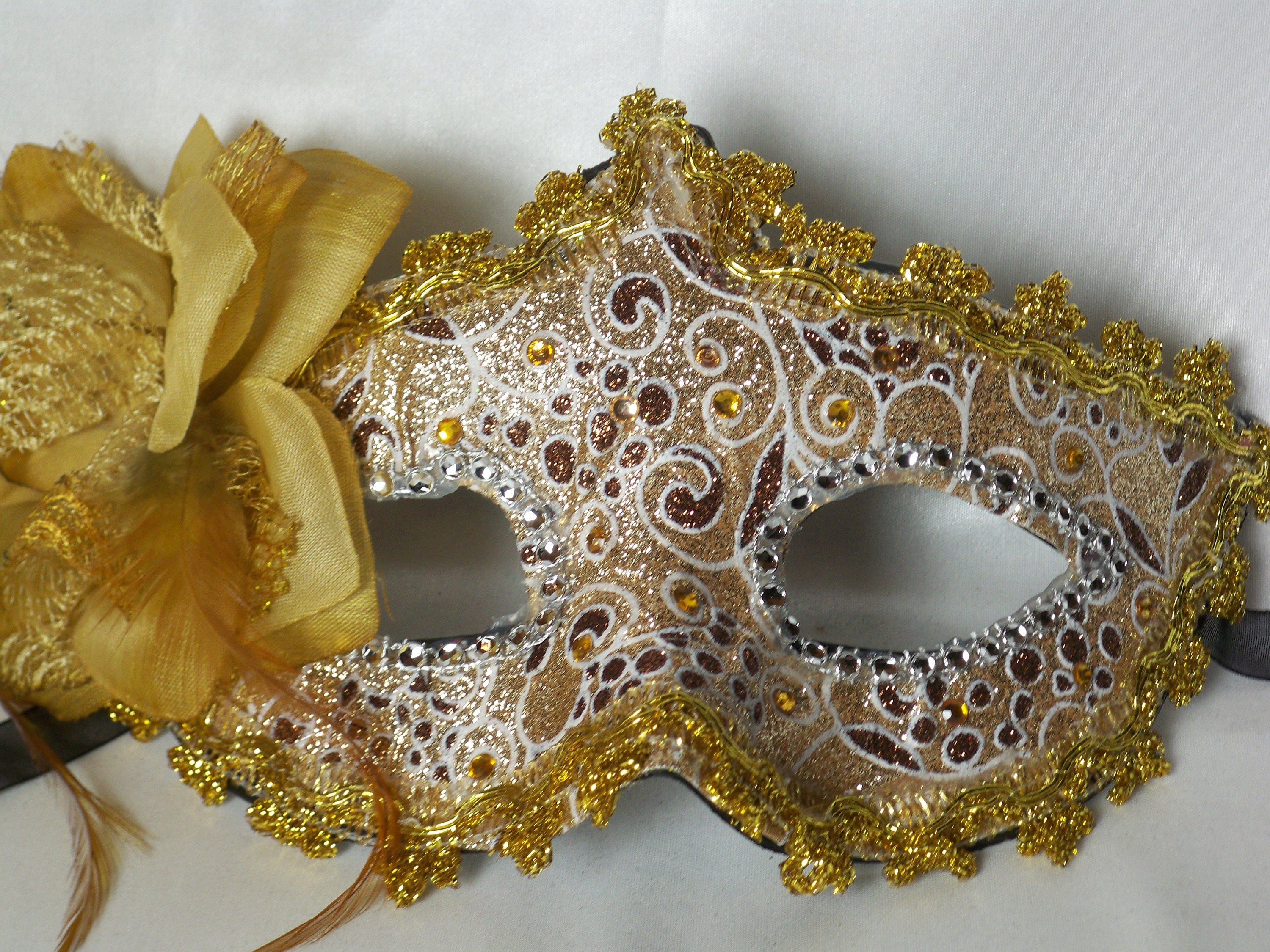 Gold mask gold masquerade mask masquerade mask halloween | Etsy