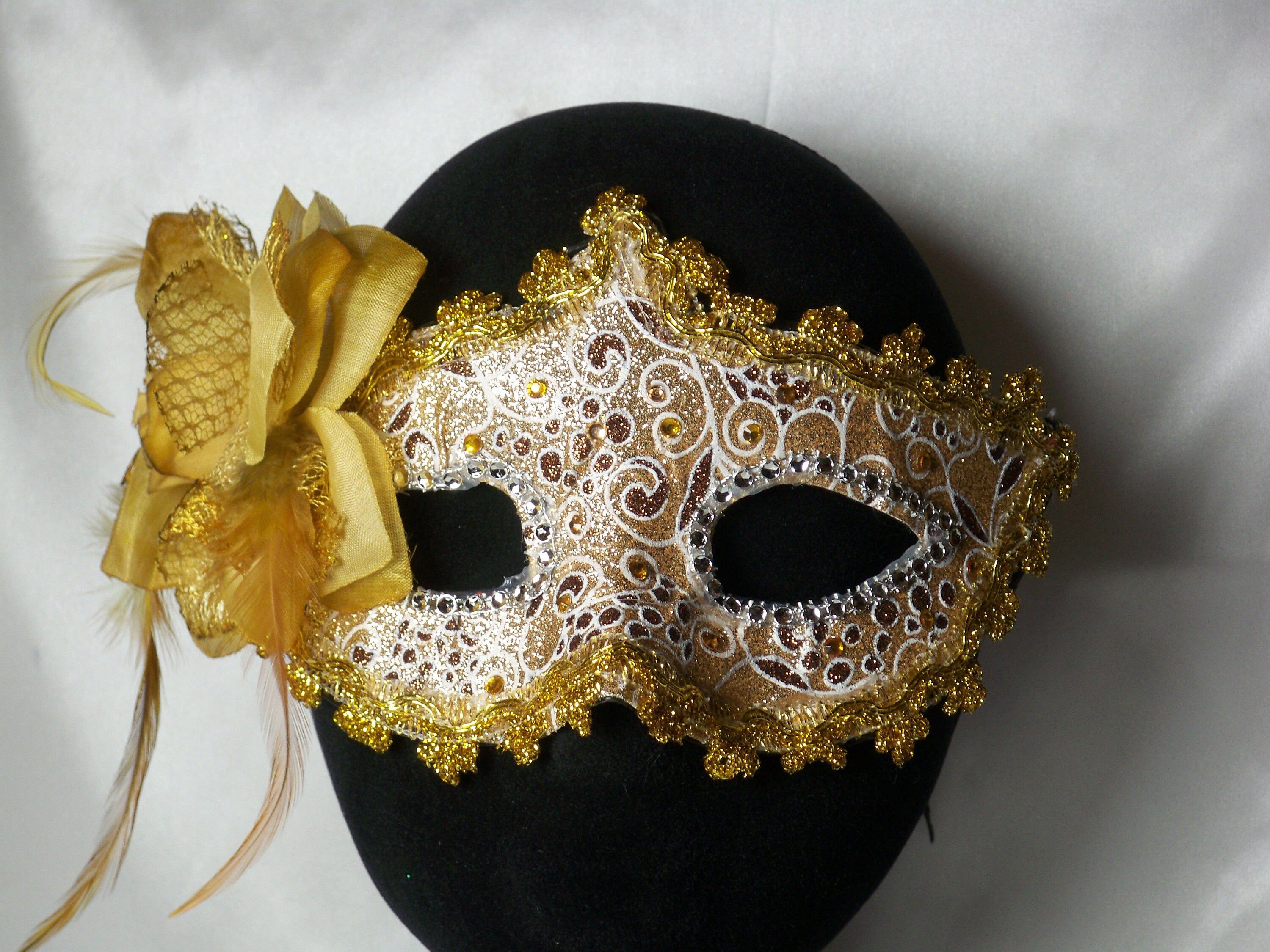 Gold mask gold masquerade mask masquerade mask halloween | Etsy