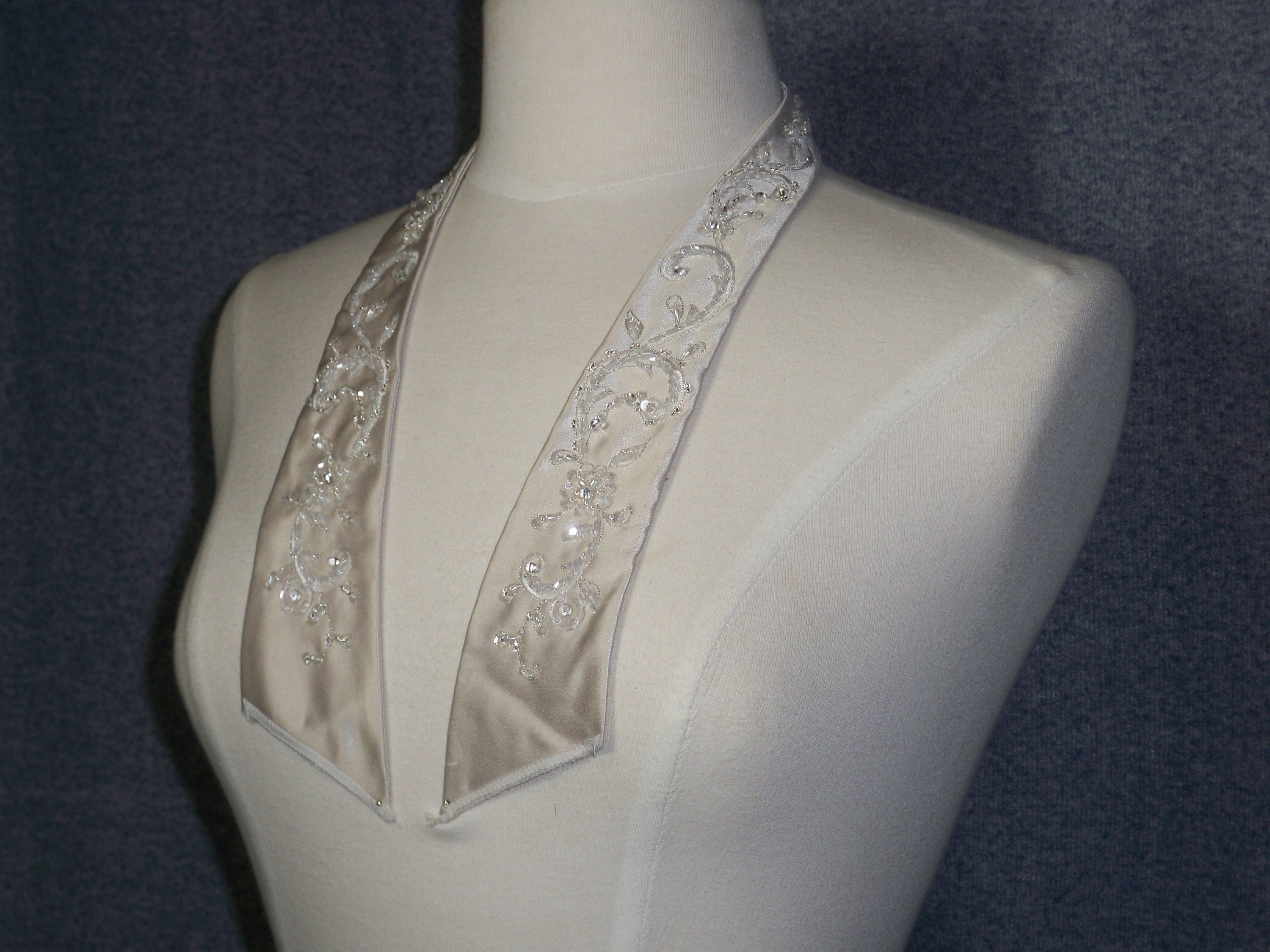 Detachable Satin Strap Halter style One ivory strap wedding | Etsy