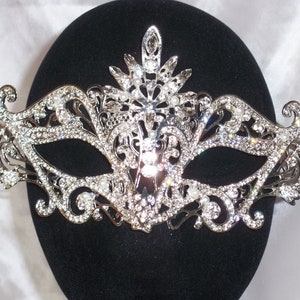 Sliver Rhinestone Mask, Crystal Mask, Bridal Mask, Wedding Mask ...
