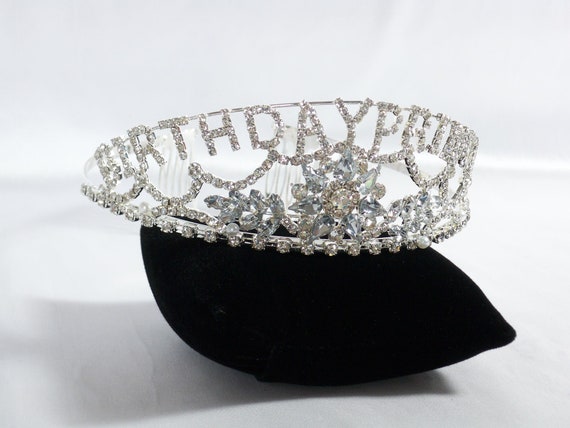Rhinestone happy birthday tiara store