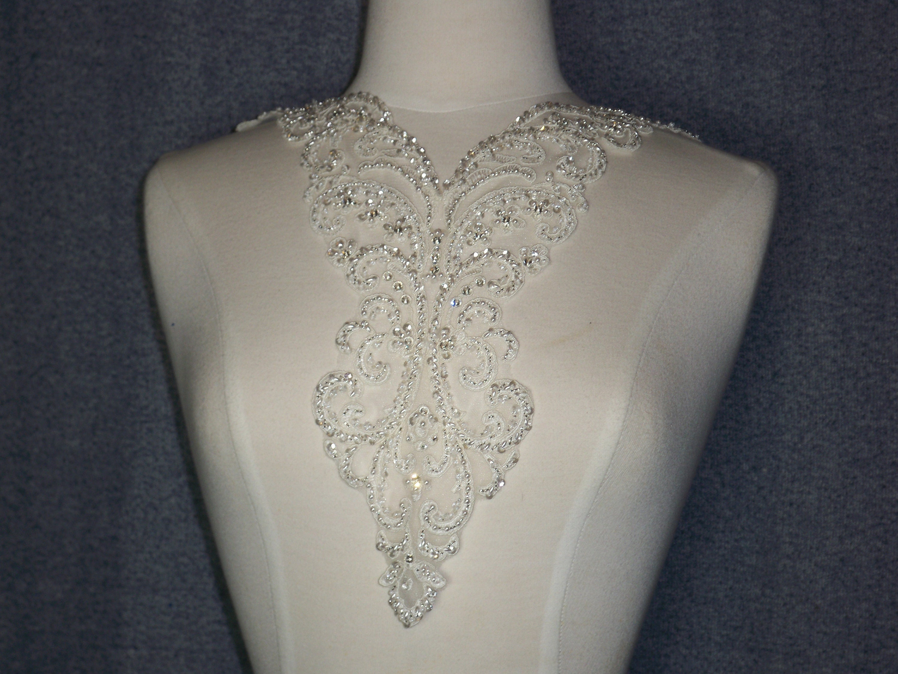 Lace Bridal Insert V Neck Inset Lace Attachable Straps - Etsy