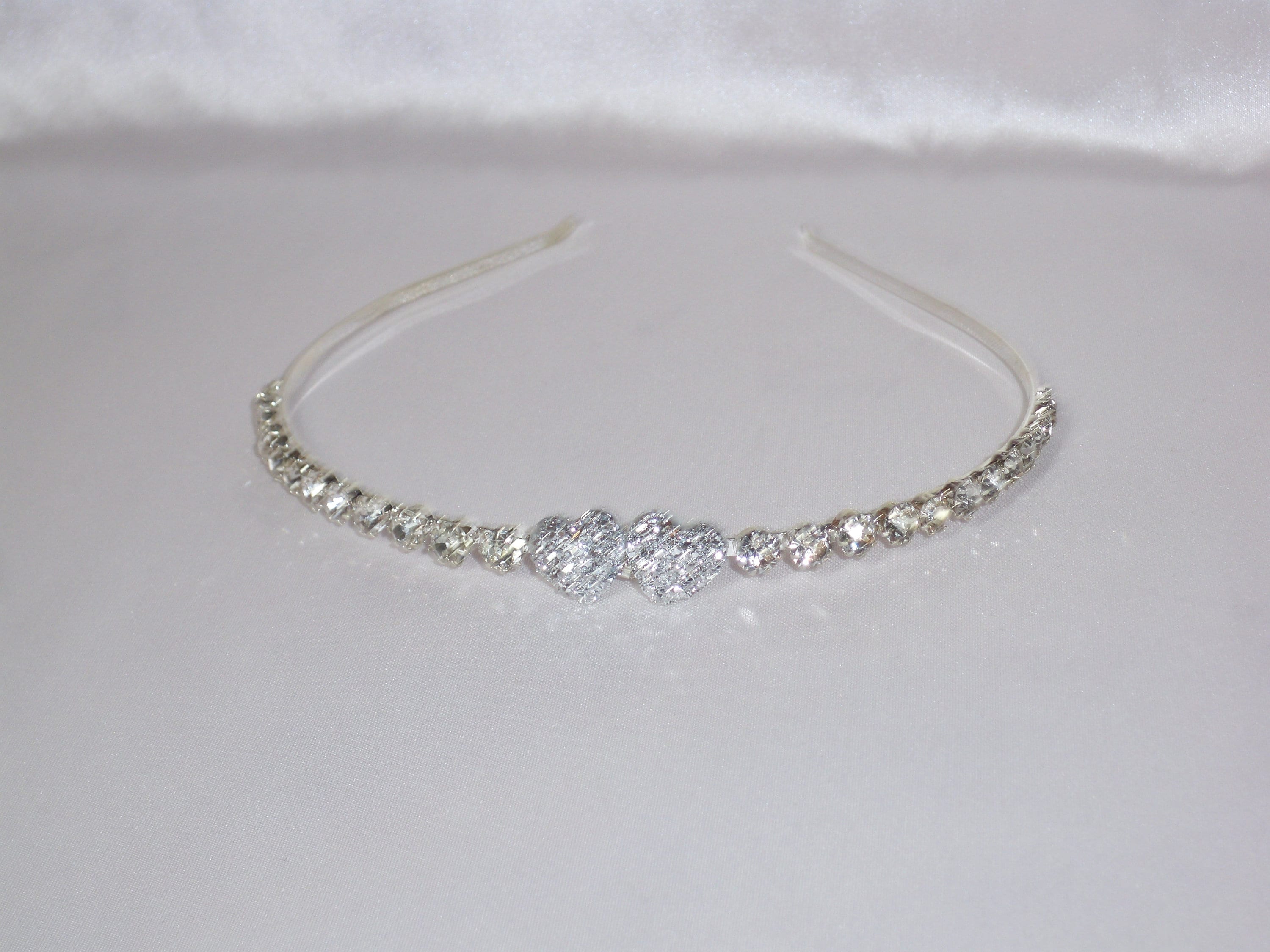 Rhinestone headband flower girl tiara headband | Etsy