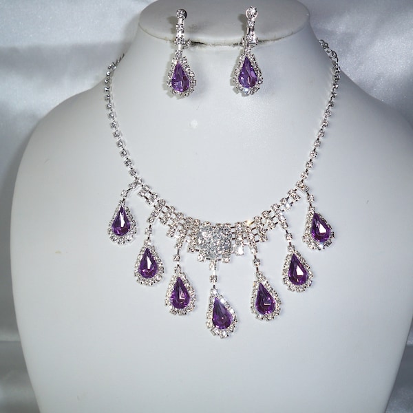 Purple Necklace - Etsy