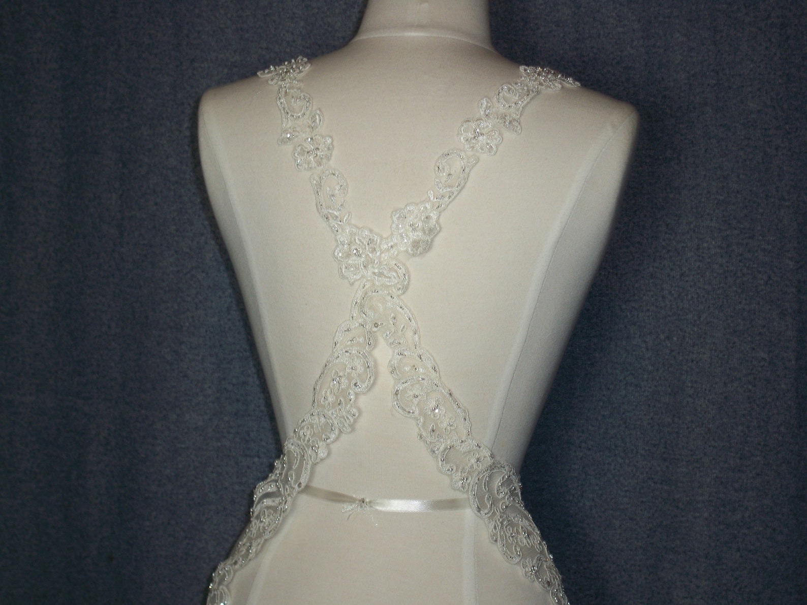 Lace Bridal Insert V Neck Inset Lace Attachable Straps - Etsy