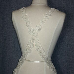 Lace Bridal Insert, V Neck Inset, Lace Attachable Straps Wedding Dress ...