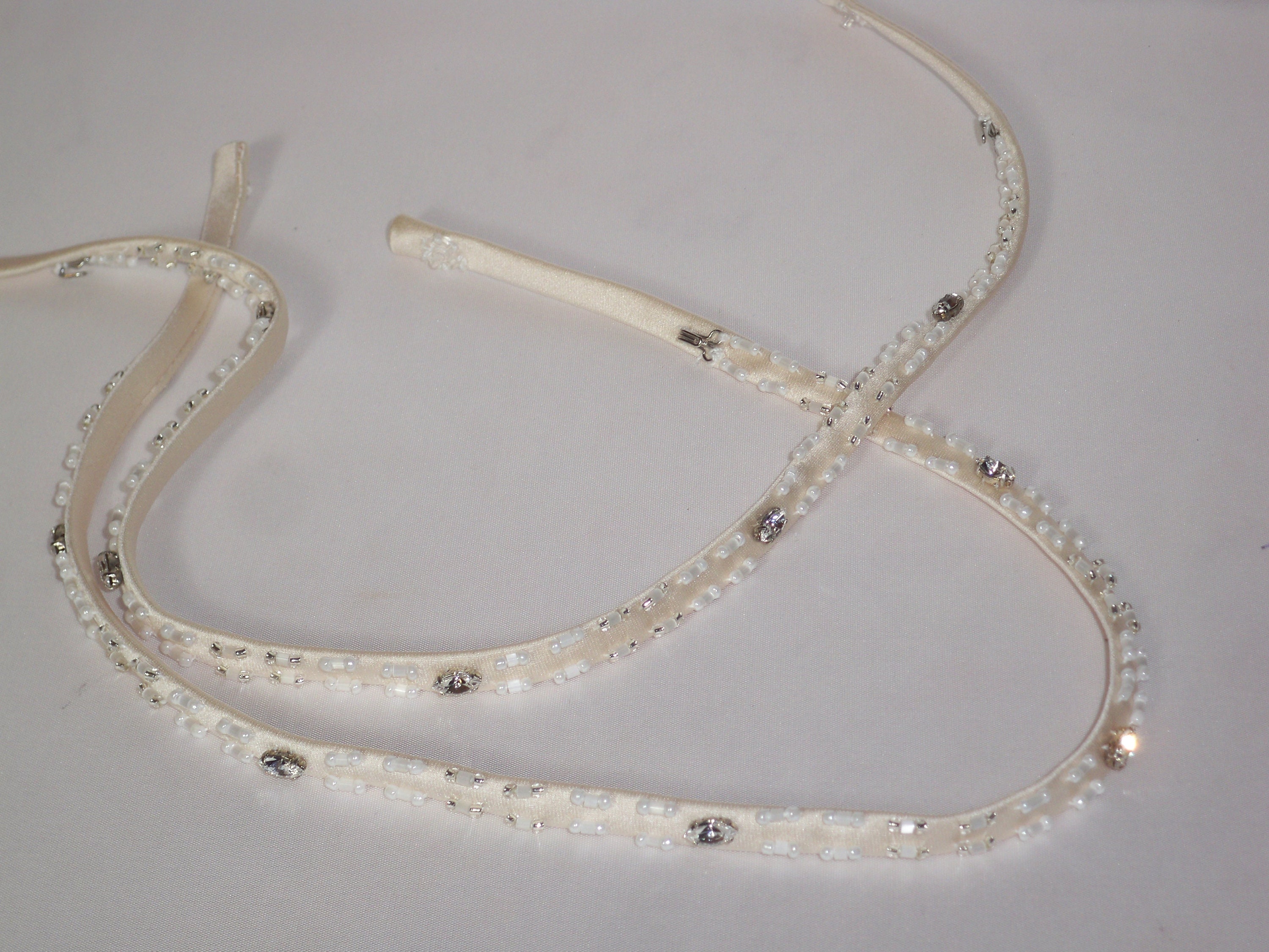 Detachable Satin Beaded Straps one Pair Spaghetti Straps - Etsy