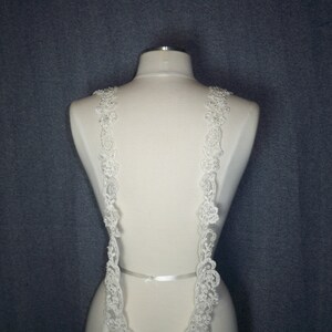 Lace Bridal Insert, V Neck Inset, Lace Attachable Straps Wedding Dress ...
