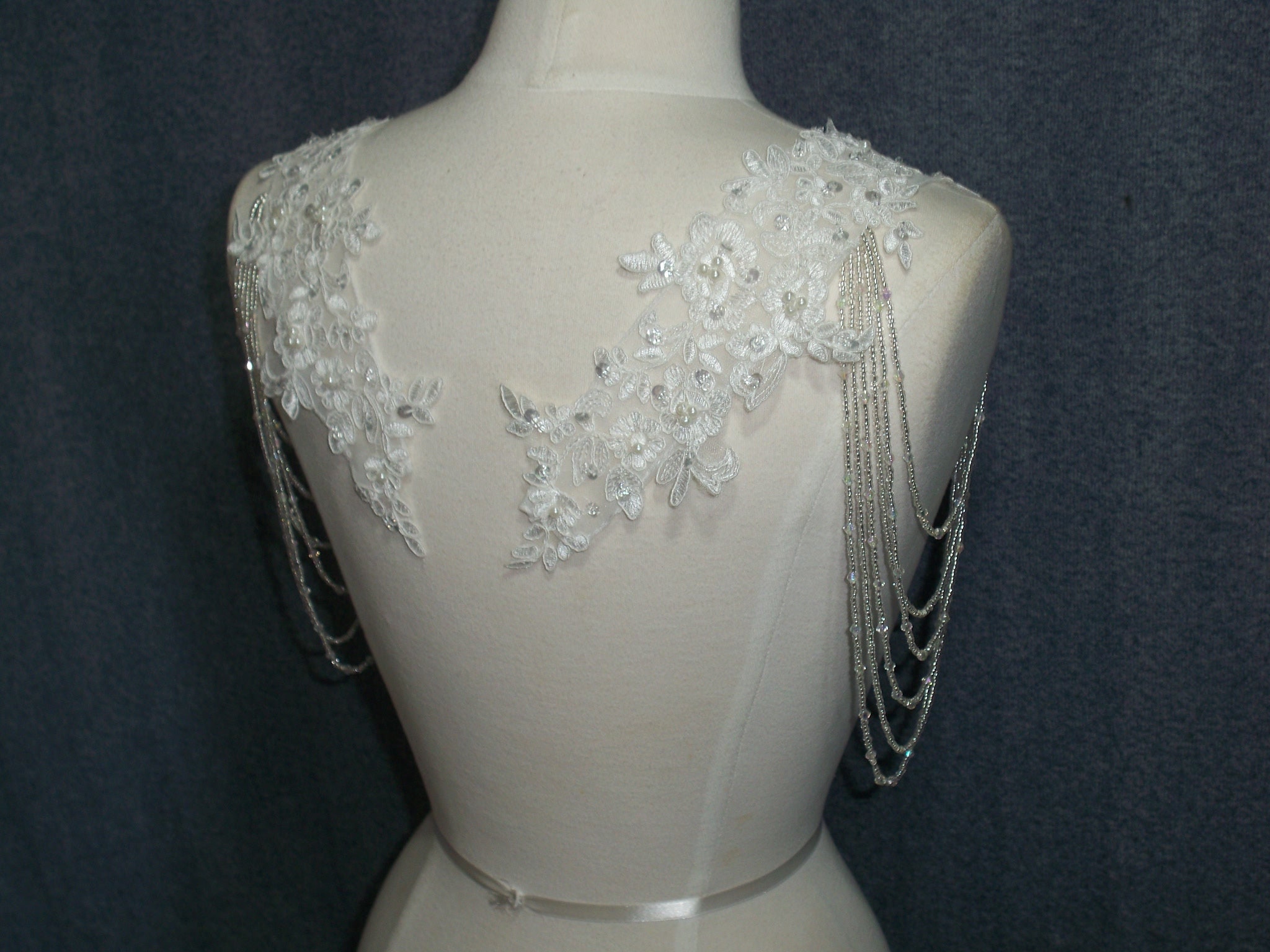 Detachable Straps White Wedding Dress Straps Shoulder Jewelry - Etsy