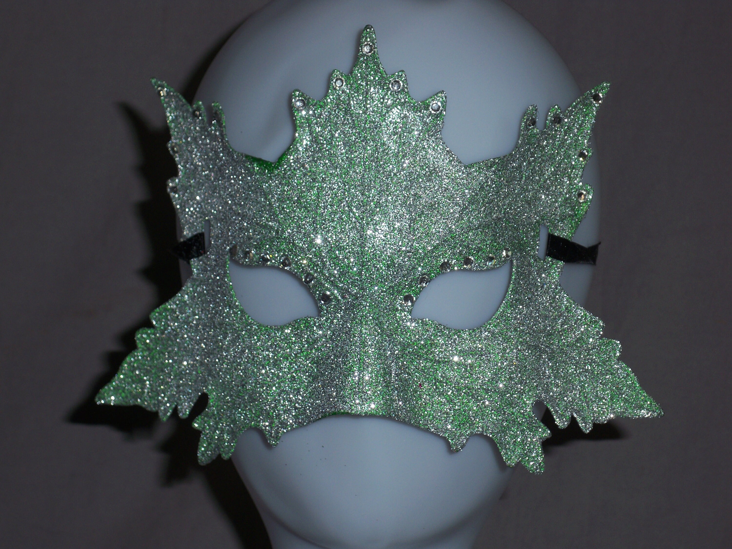 Silver Glitter Masquerade Mask Silver Maskglitter Mask | Etsy