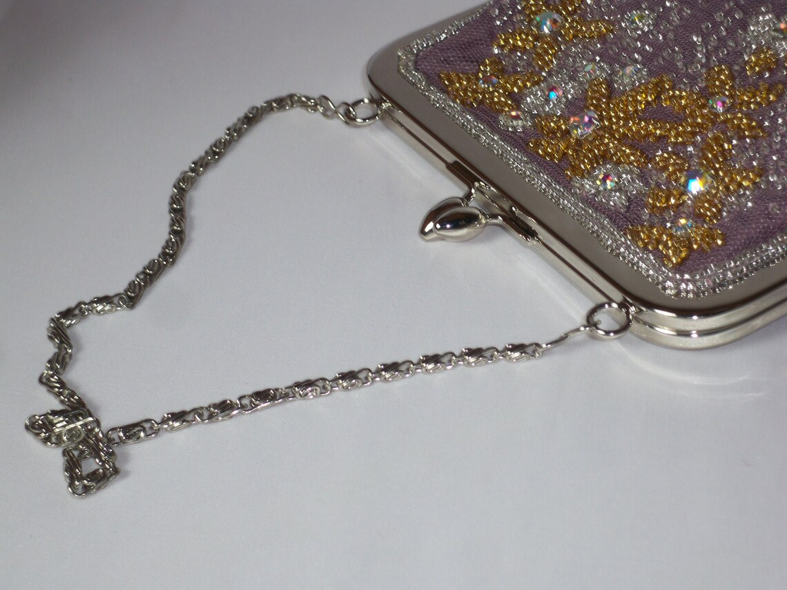 Purple Plum Beaded Rhinestone Evening Formal Wear Bag Purse - Etsy
