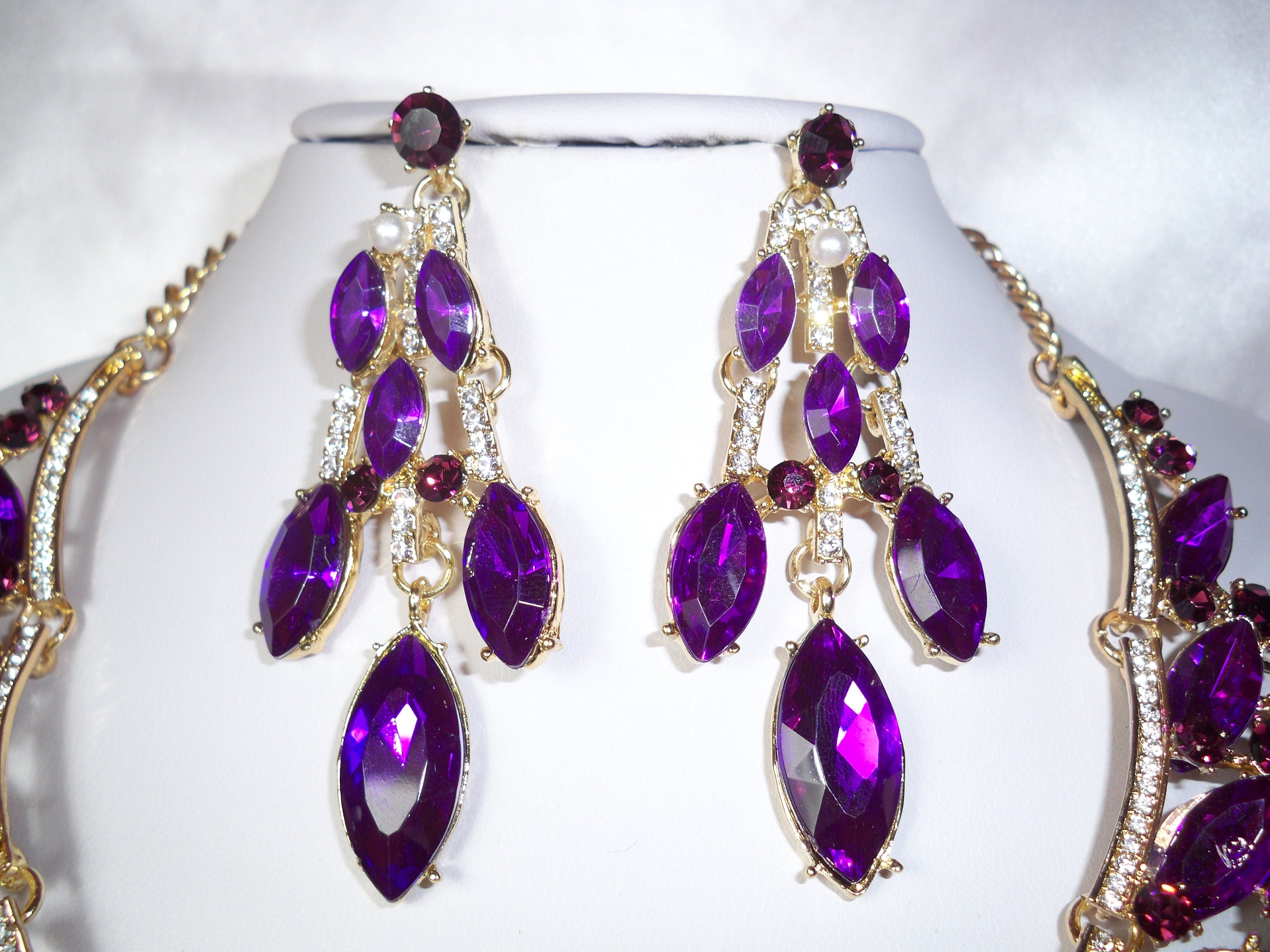 Purple costume jewelry sets store