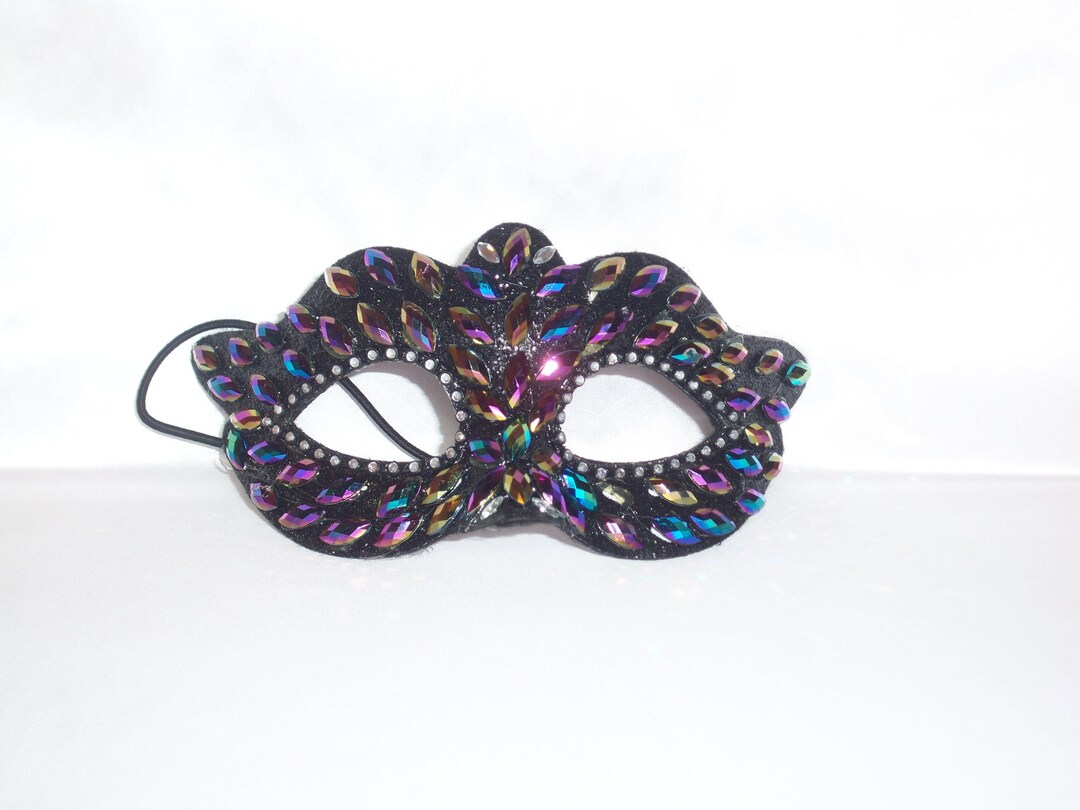 Black Rhinestone Rhinestone Mask,bridal Wedding Mask, Halloween Mask ...