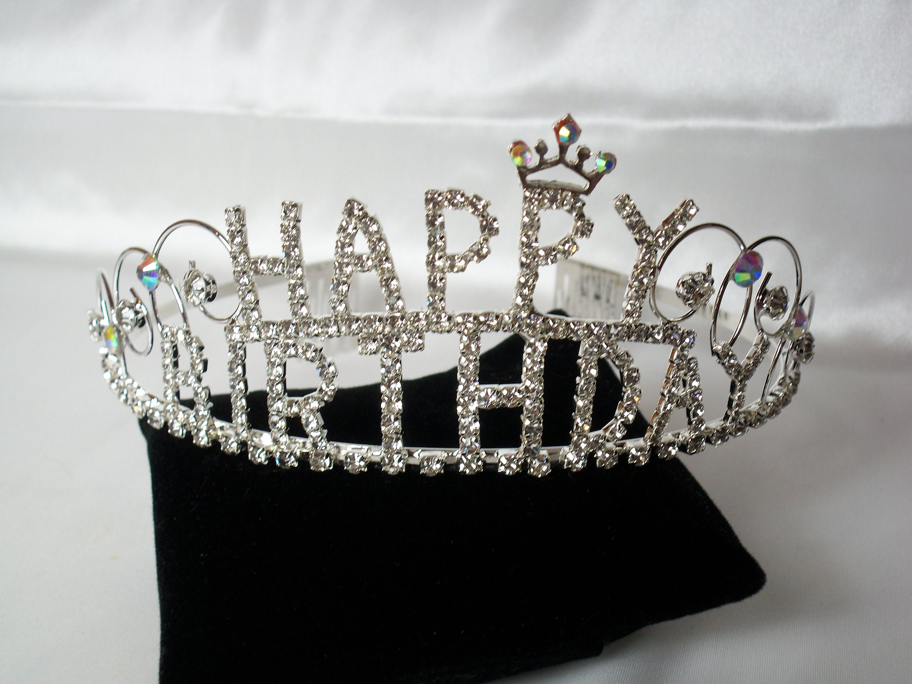 Happy Birthday Tiara Birthday Tiara Rhinestone Tiara - Etsy