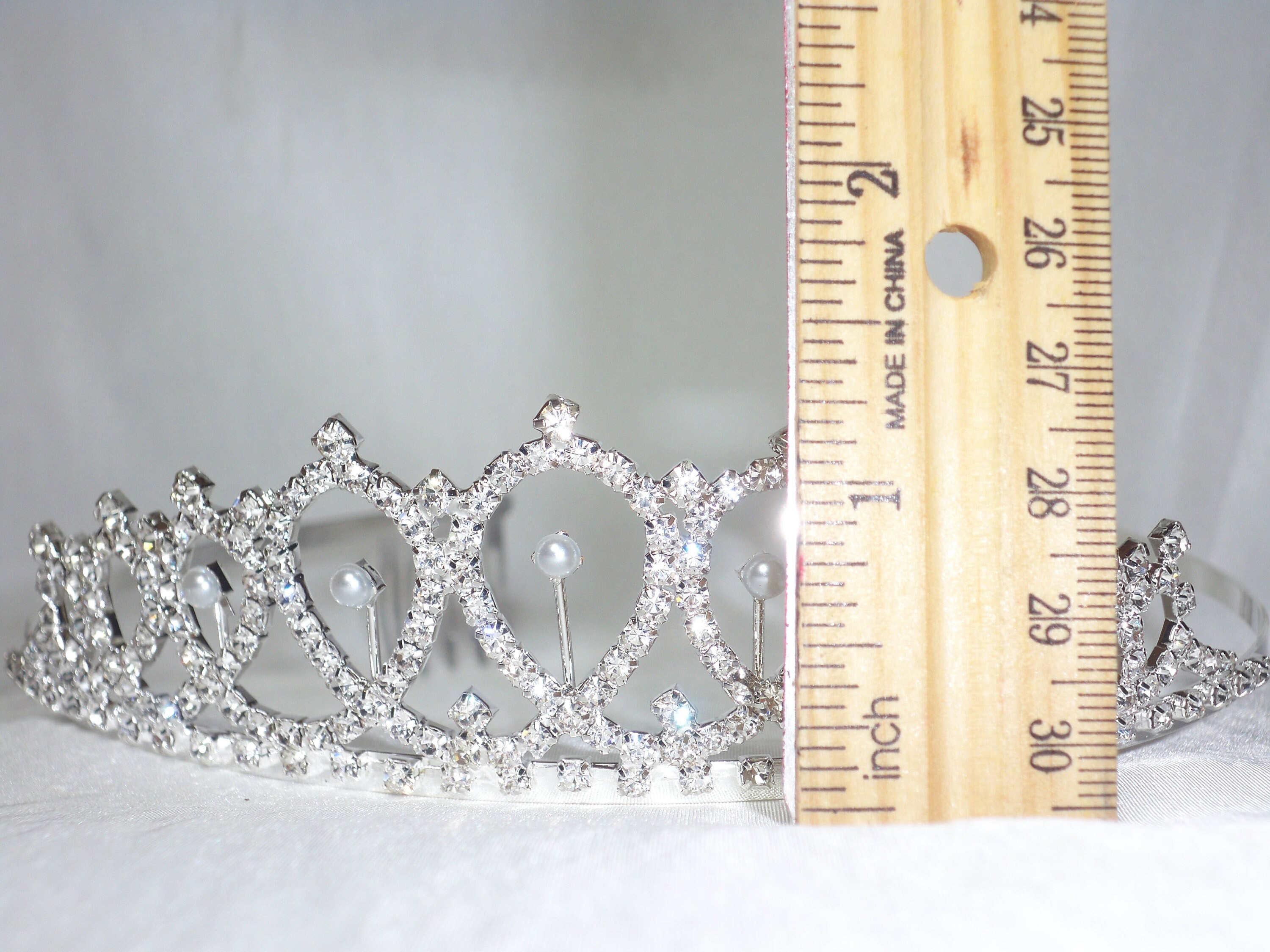 Rhinestone Pearl Tiara Bridal Tiara Prom Tiara Quenceanera | Etsy