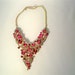 Magenta Rhinestone Necklace Set: Bridal, Prom, Party Jewelry - Etsy
