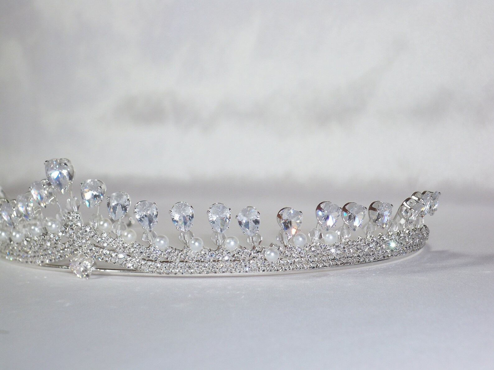 Rhinestone Tiara Crown Bridal Tiara Prom Tiara Quenceanera - Etsy