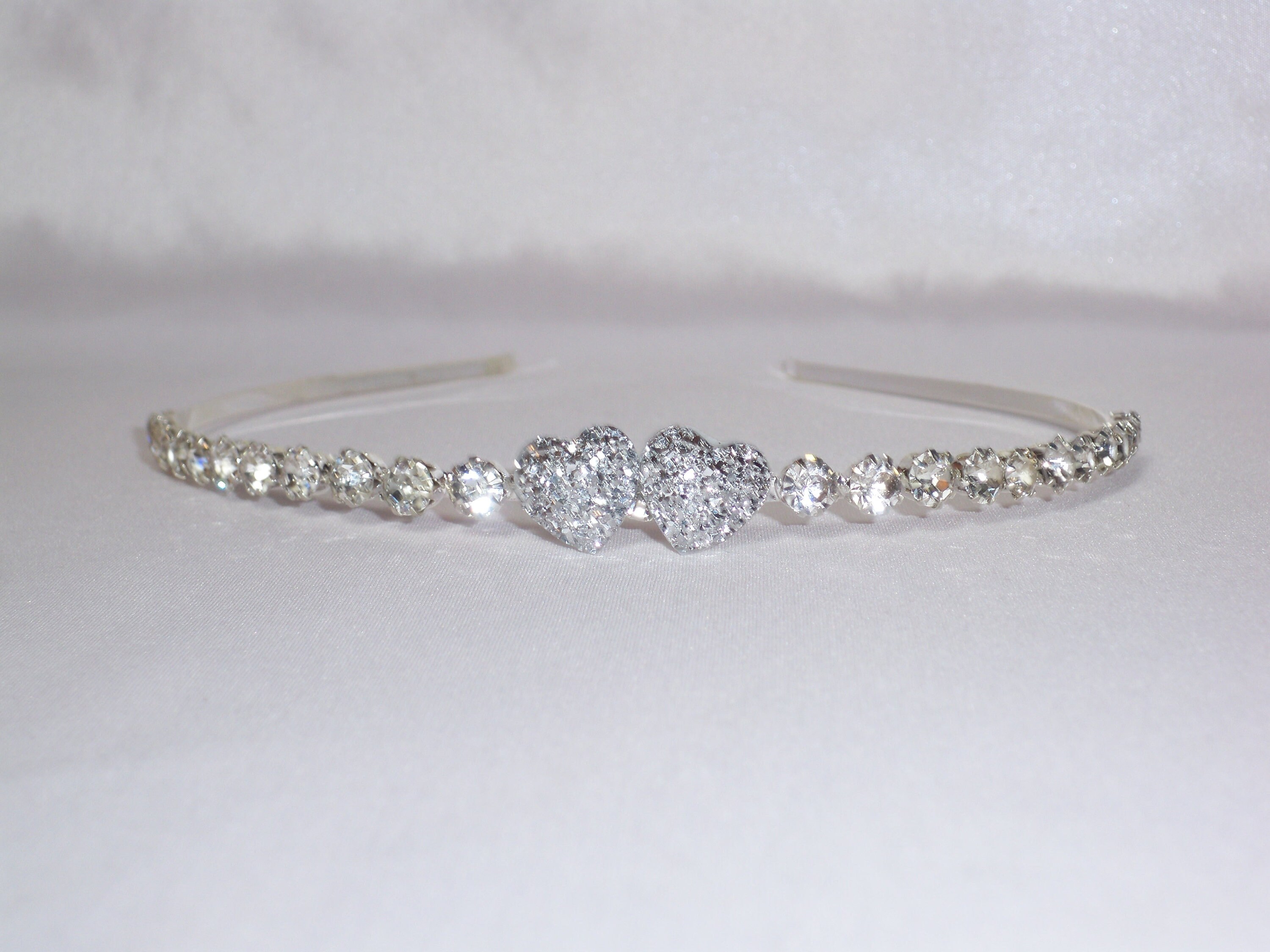 Rhinestone headband flower girl tiara headband | Etsy