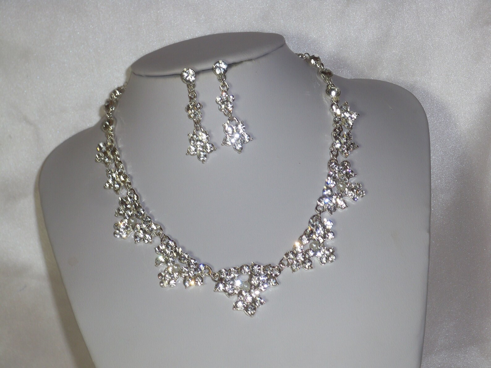 Rhinestone Necklace Set Bridal Jewelry Prom Necklace - Etsy