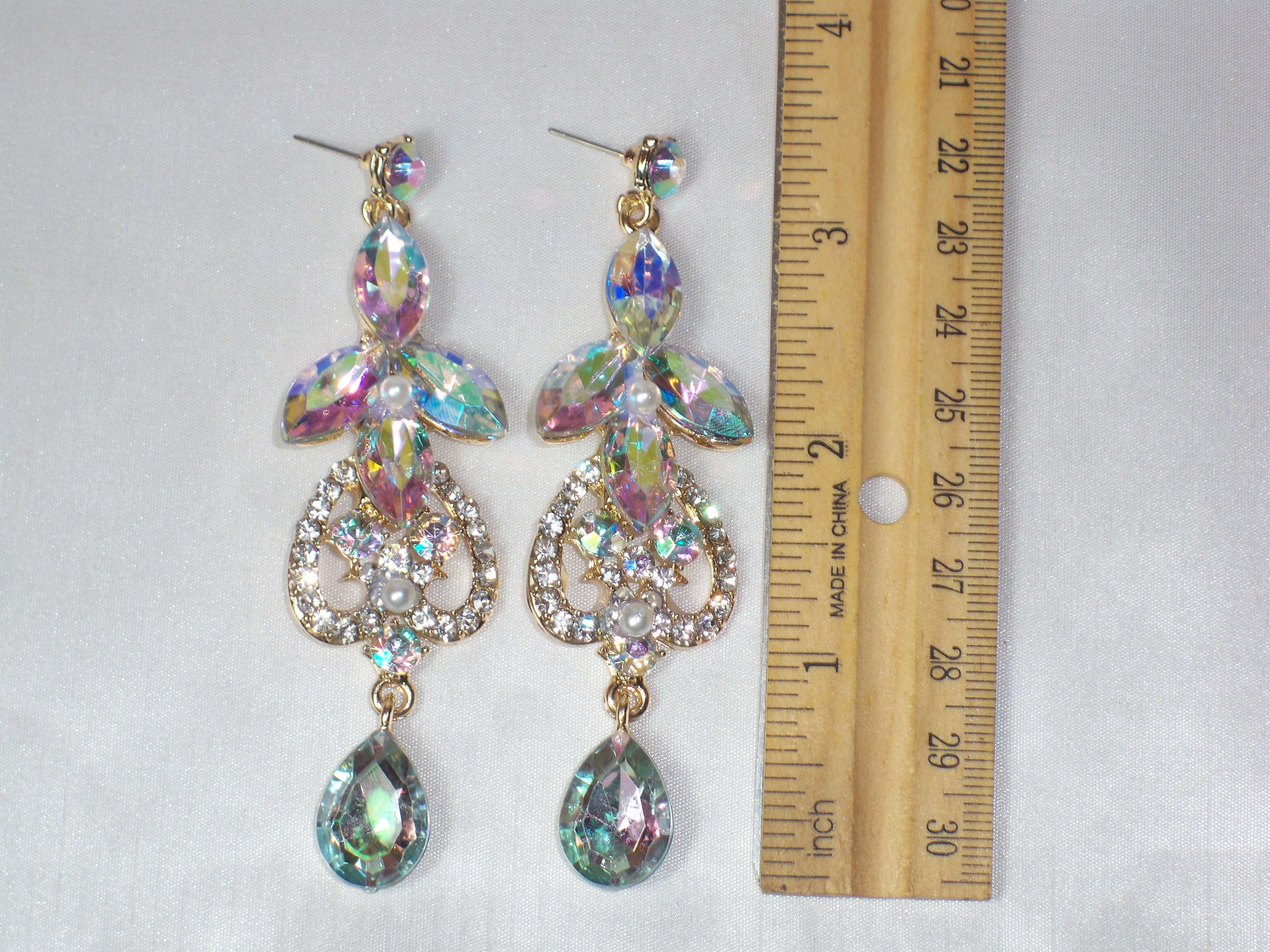 Crystal necklace set AB rhinestone necklace set pageant | Etsy