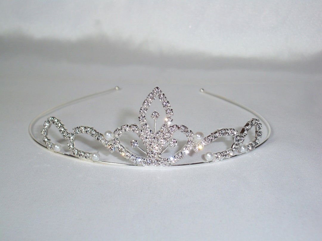 Rhinestone Tiara, Tiara, Crown, Bridal Tiara, Flower Girl Tiara ...