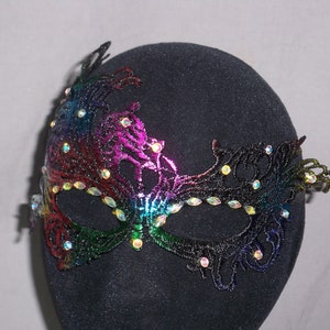 Multi Color Mask, Rainbow Mask, Halloween Mask, Masquerade Mask ...