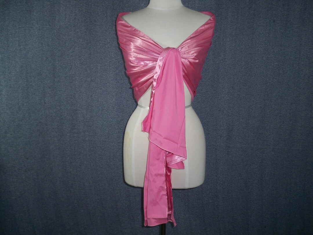 Pink Satin Shawl, Evening Shawl, Shawl Wraps, Mother of the Bride ...