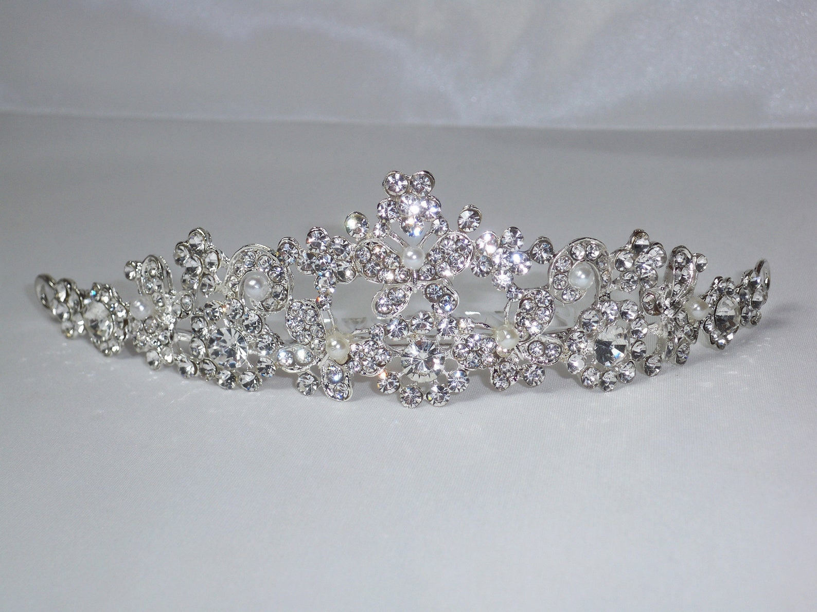 Rhinestone Bridal Tiara Prom Tiara Quenceanera Tiara - Etsy