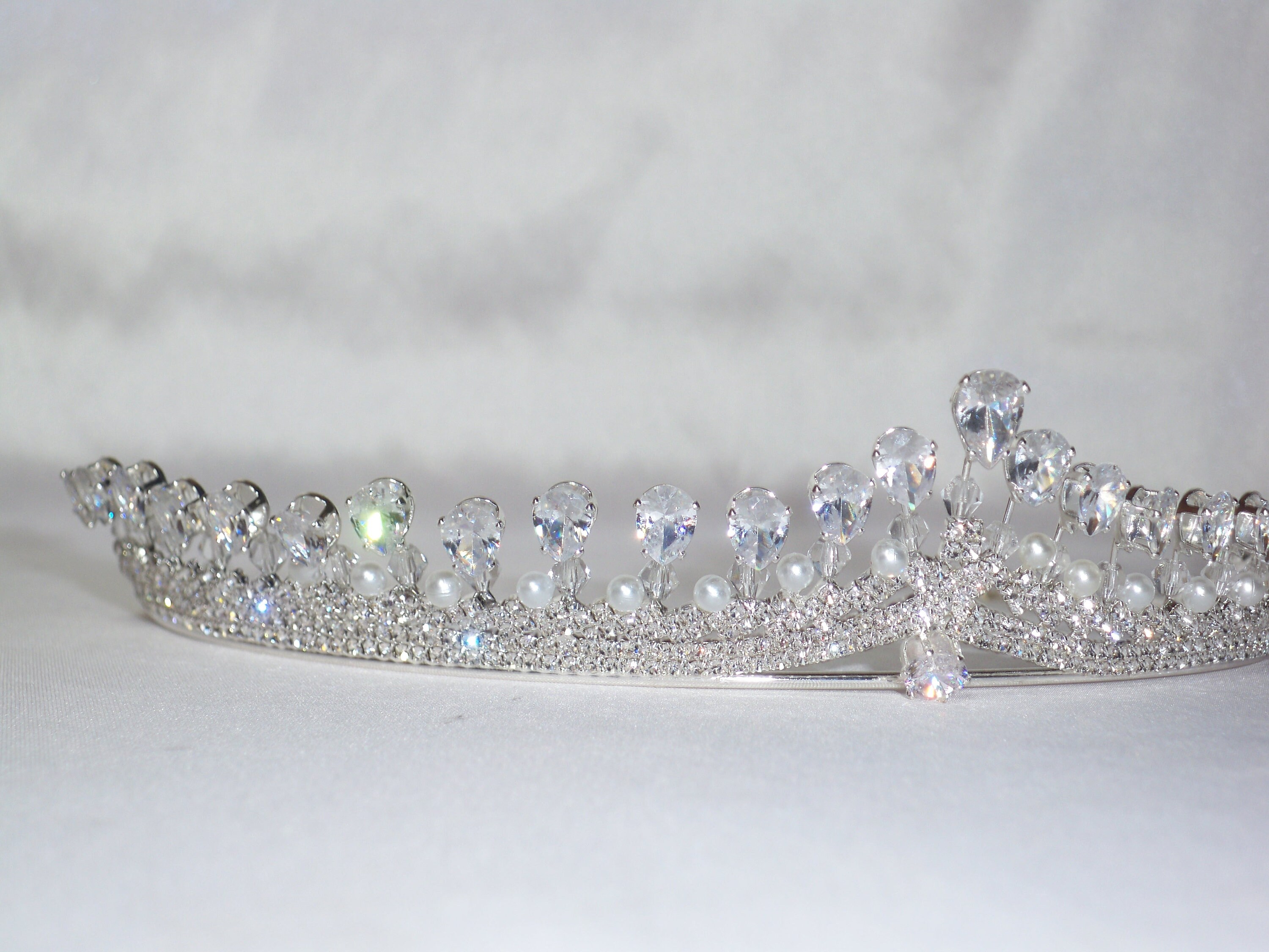 Rhinestone Tiara Crown Bridal Tiara Prom Tiara Quenceanera | Etsy