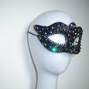Black Rhinestone Rhinestone Mask,bridal Wedding Mask, Halloween Mask ...