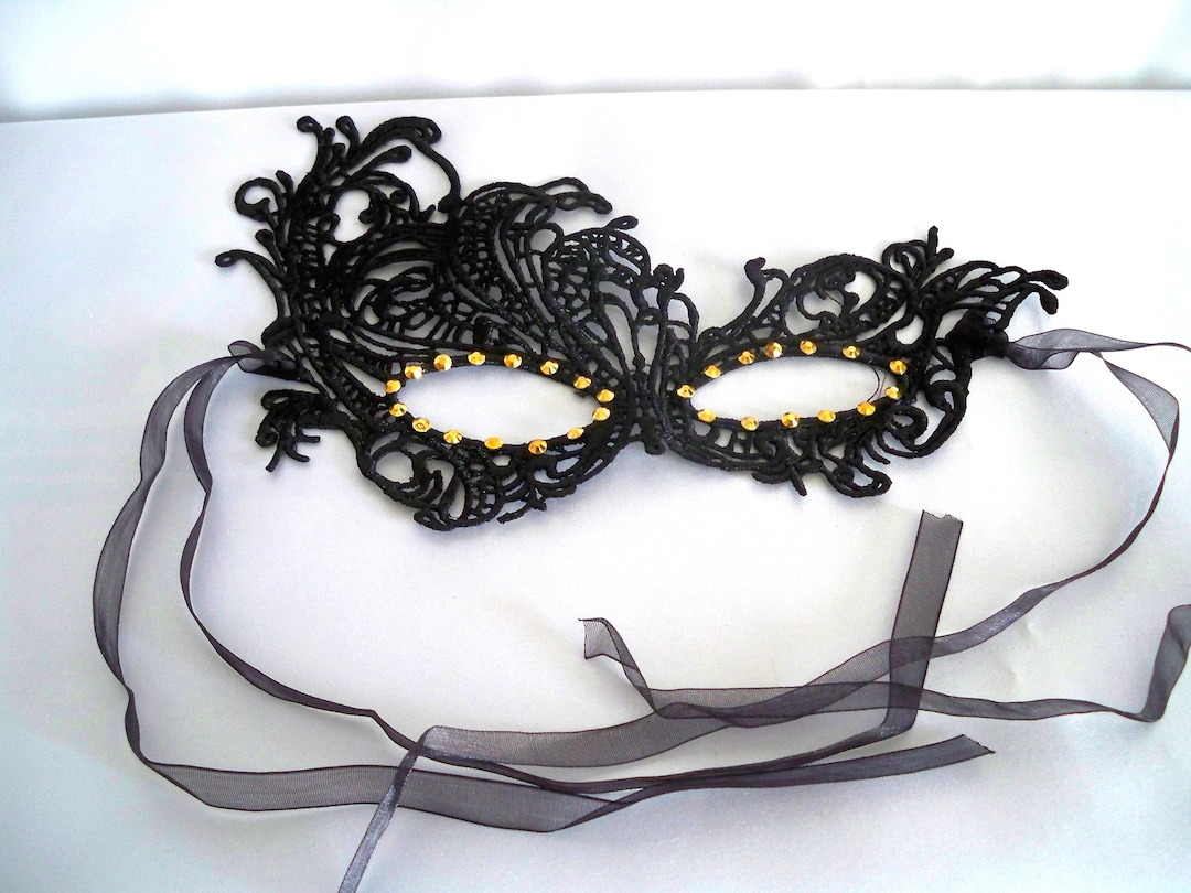 Black Lace Mask,lace Mask, Masquerade Mask, Venetian Mask, Halloween ...