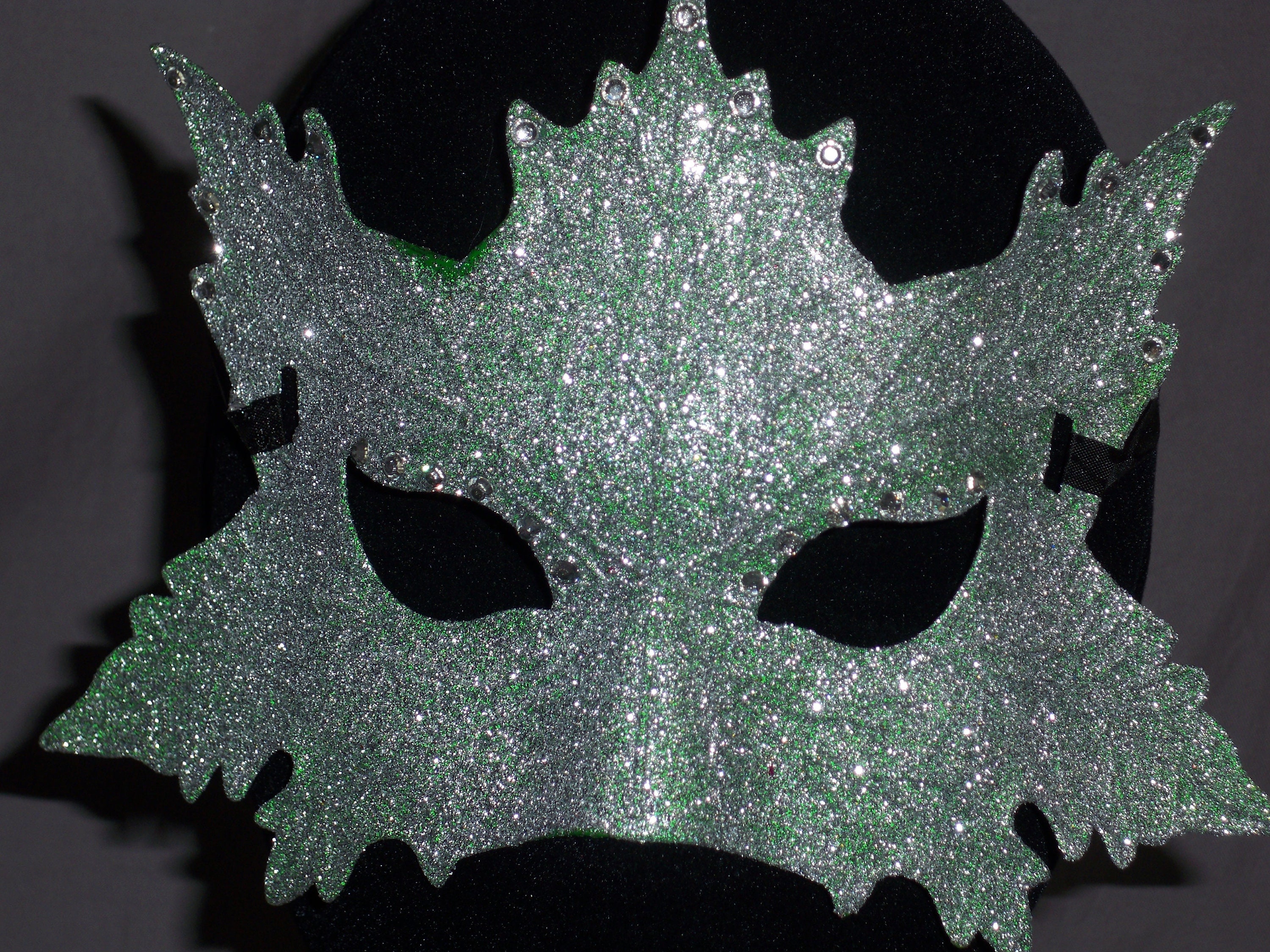 Silver Glitter Masquerade Mask Silver Maskglitter Mask | Etsy
