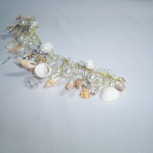 Natural Shell Tiara, Gold Tiara Crown, Wedding Tiara, Shell Crown ...