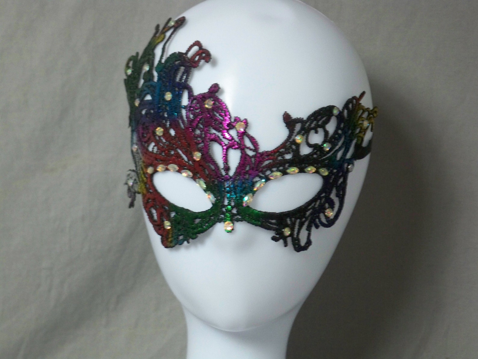 Multi Color Mask Rainbow Mask Halloween Mask Masquerade | Etsy