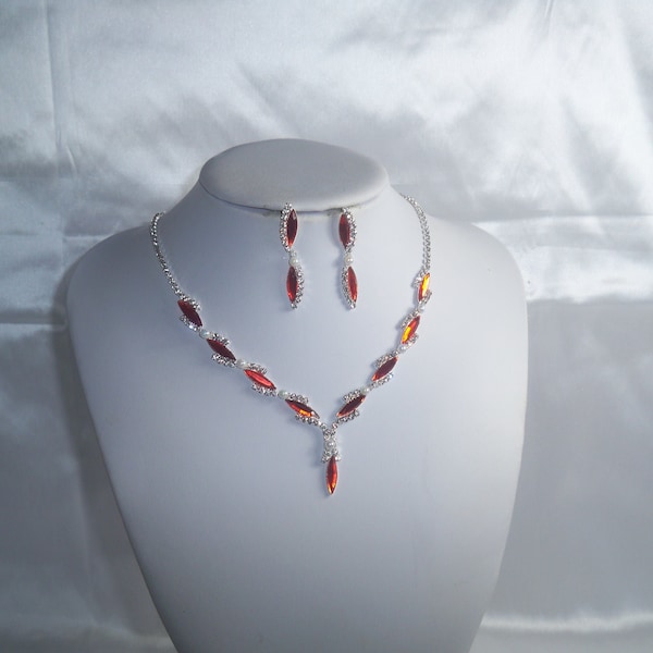 Red Jewelry Set - Etsy