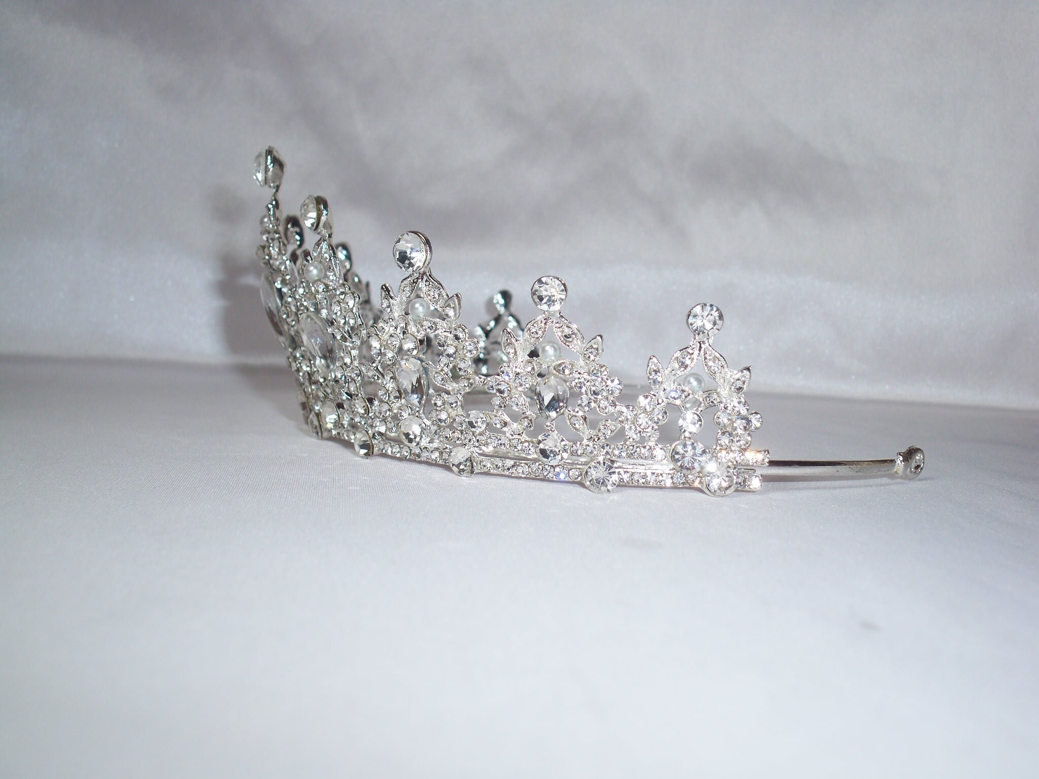 Rhinestone Tiara Crown Bridal Tiara Prom Tiara Quenceanera - Etsy