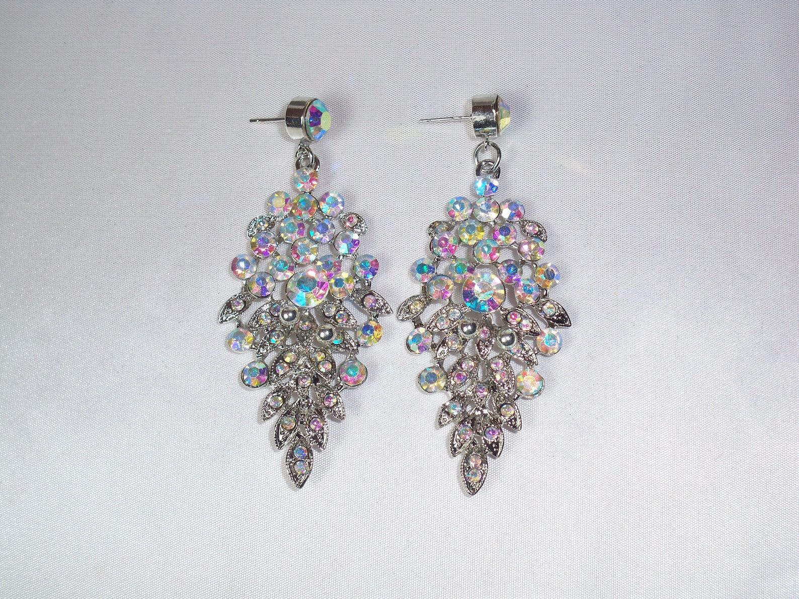 Rhinestone AB Necklace Set Bridal Necklace Prom Necklace - Etsy