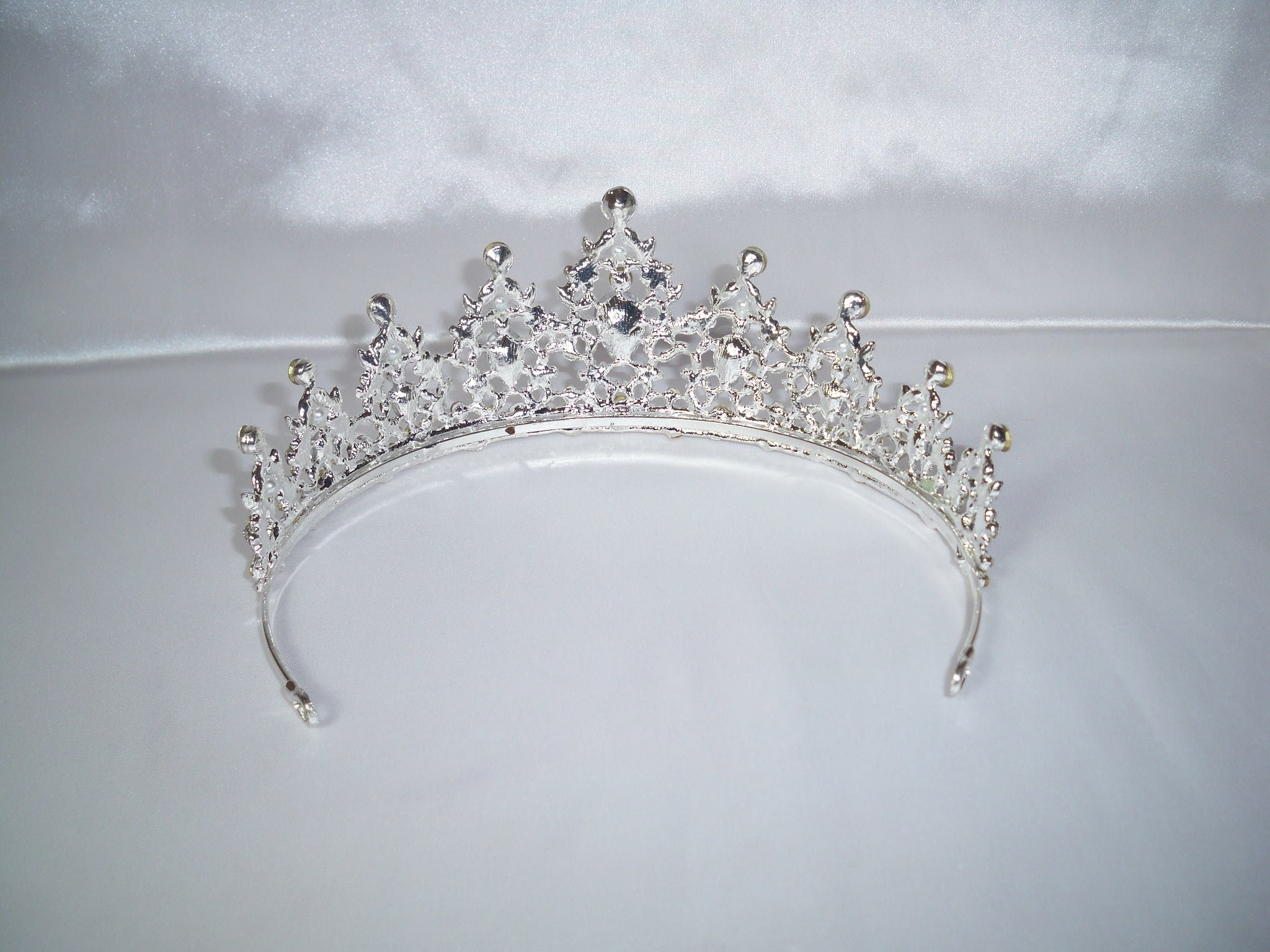 Rhinestone Tiara Crown Bridal Tiara Prom Tiara Quenceanera - Etsy